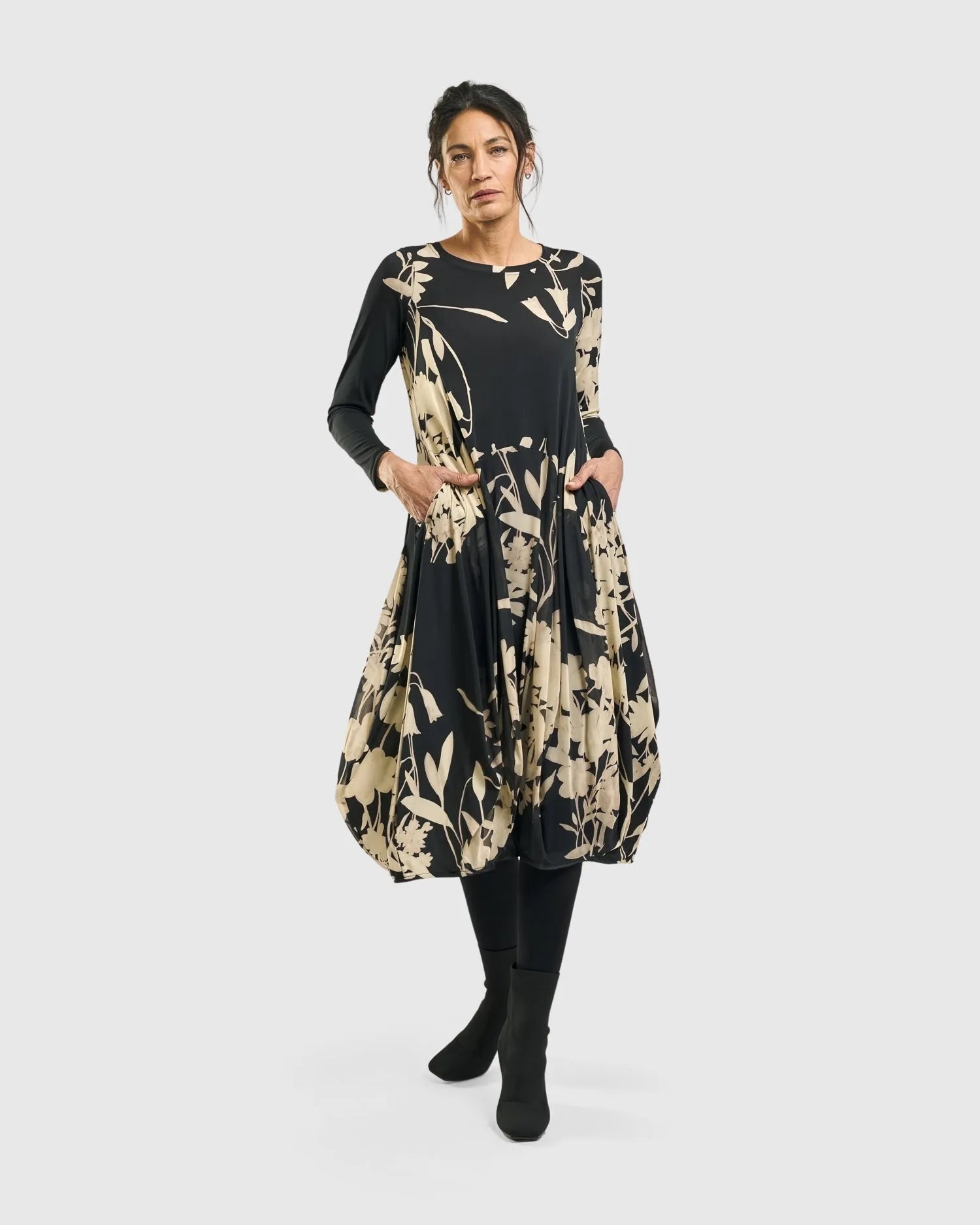 Amber Cocoon Dress, Floral – Alembika U.S.
