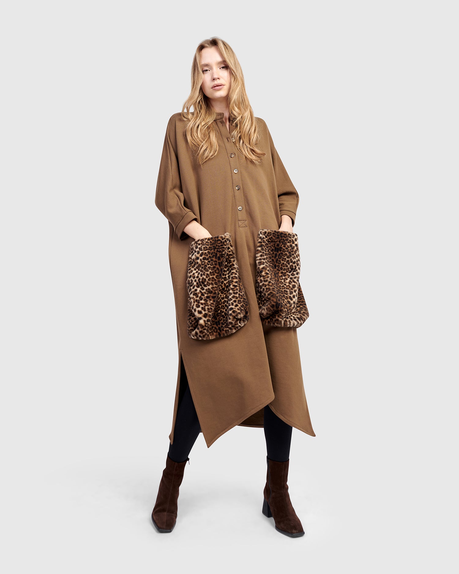 Urban Cub Lounge Dress, Camel – Alembika U.S.