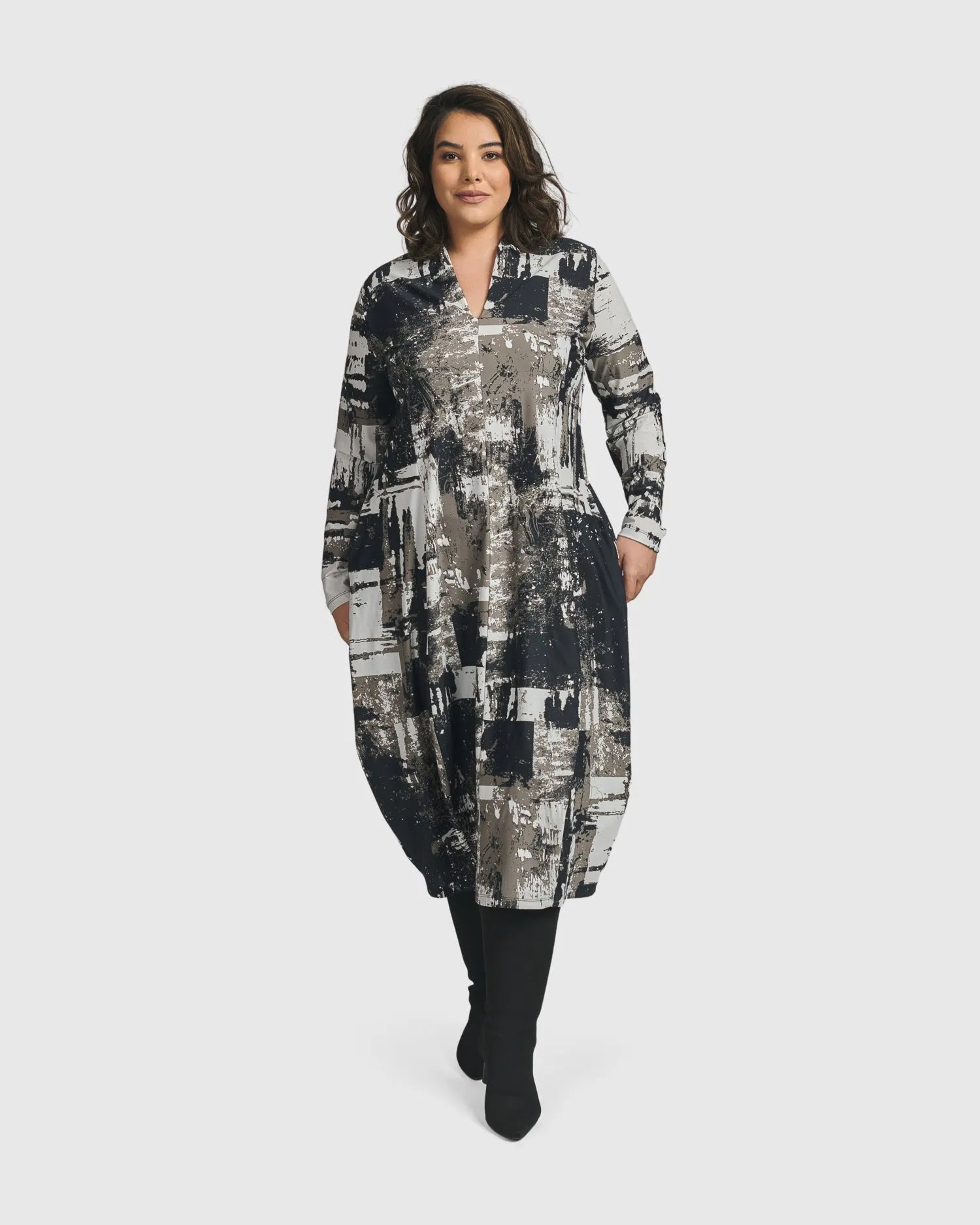 Digi Cocoon Dress, Marble – Alembika U.S.