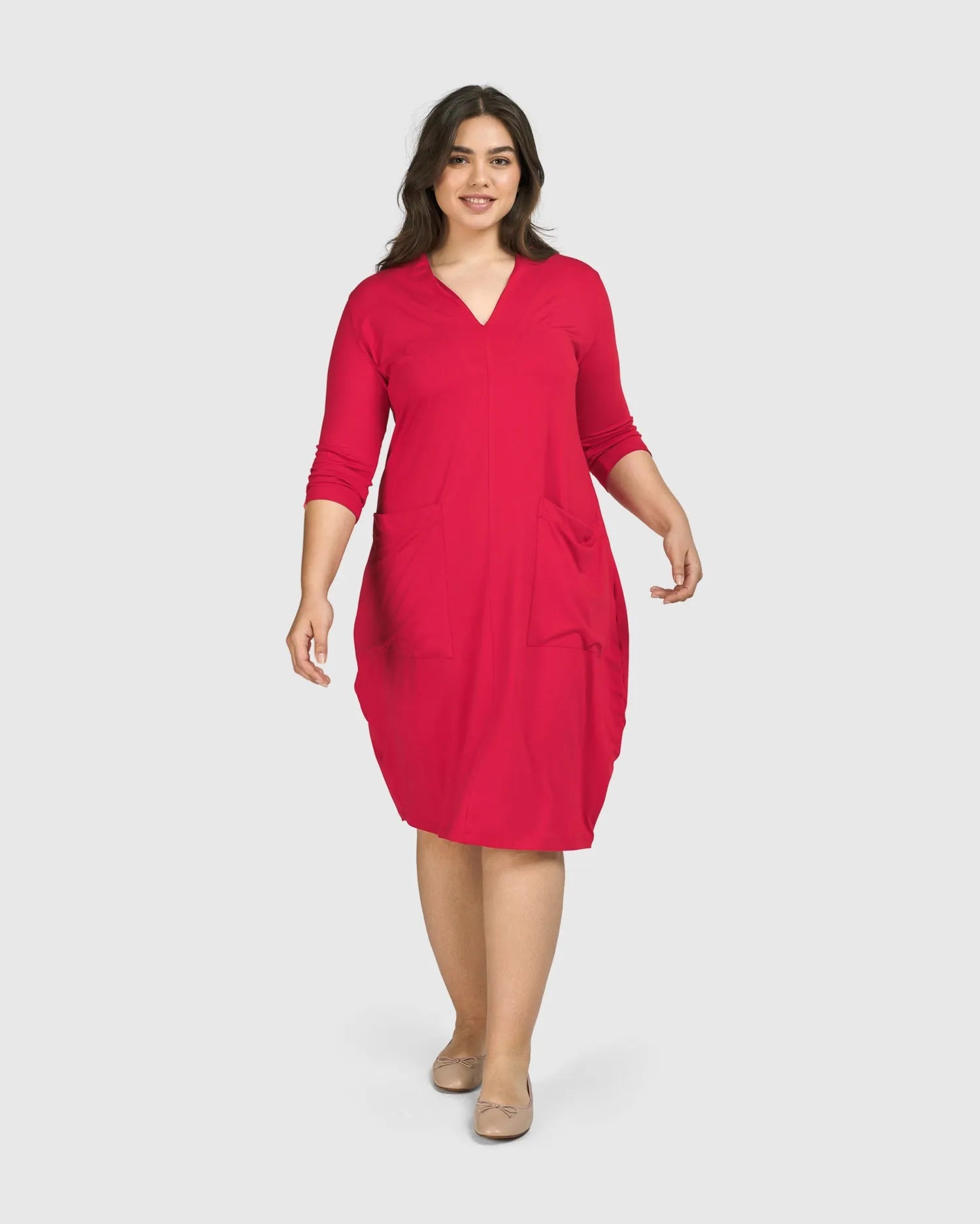 Essential Cargo Dress, Red Rose – Alembika U.S.