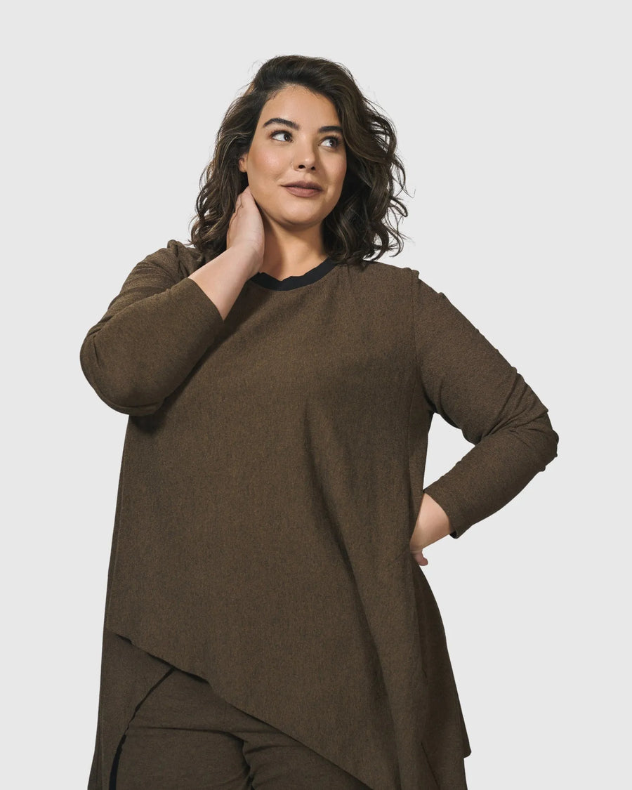 Essential Swing Tunic Top, Brown – Alembika U.S.
