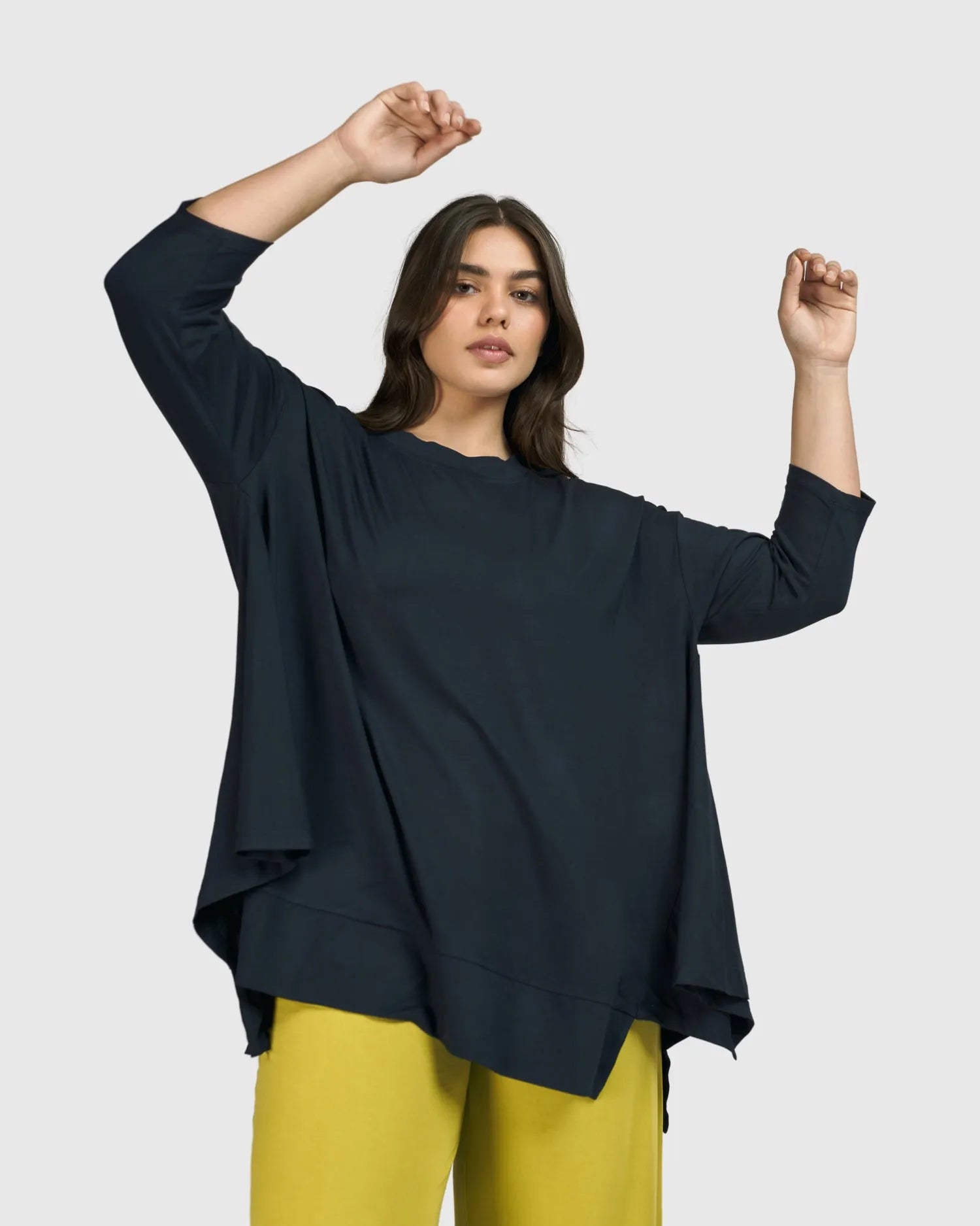 Essential Oversized Trapeze Top, Ocean – Alembika U.S.