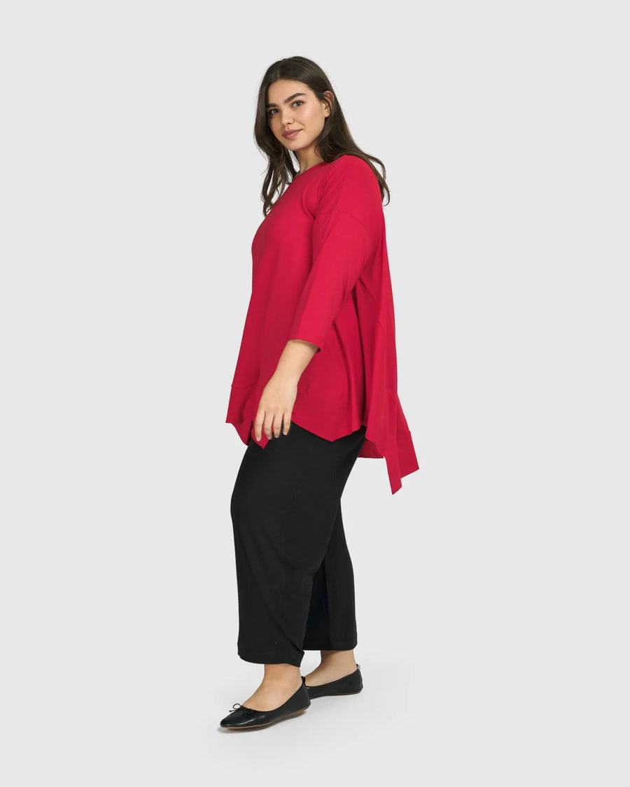 Essential Oversized Trapeze Top, Red Rose – Alembika U.S.
