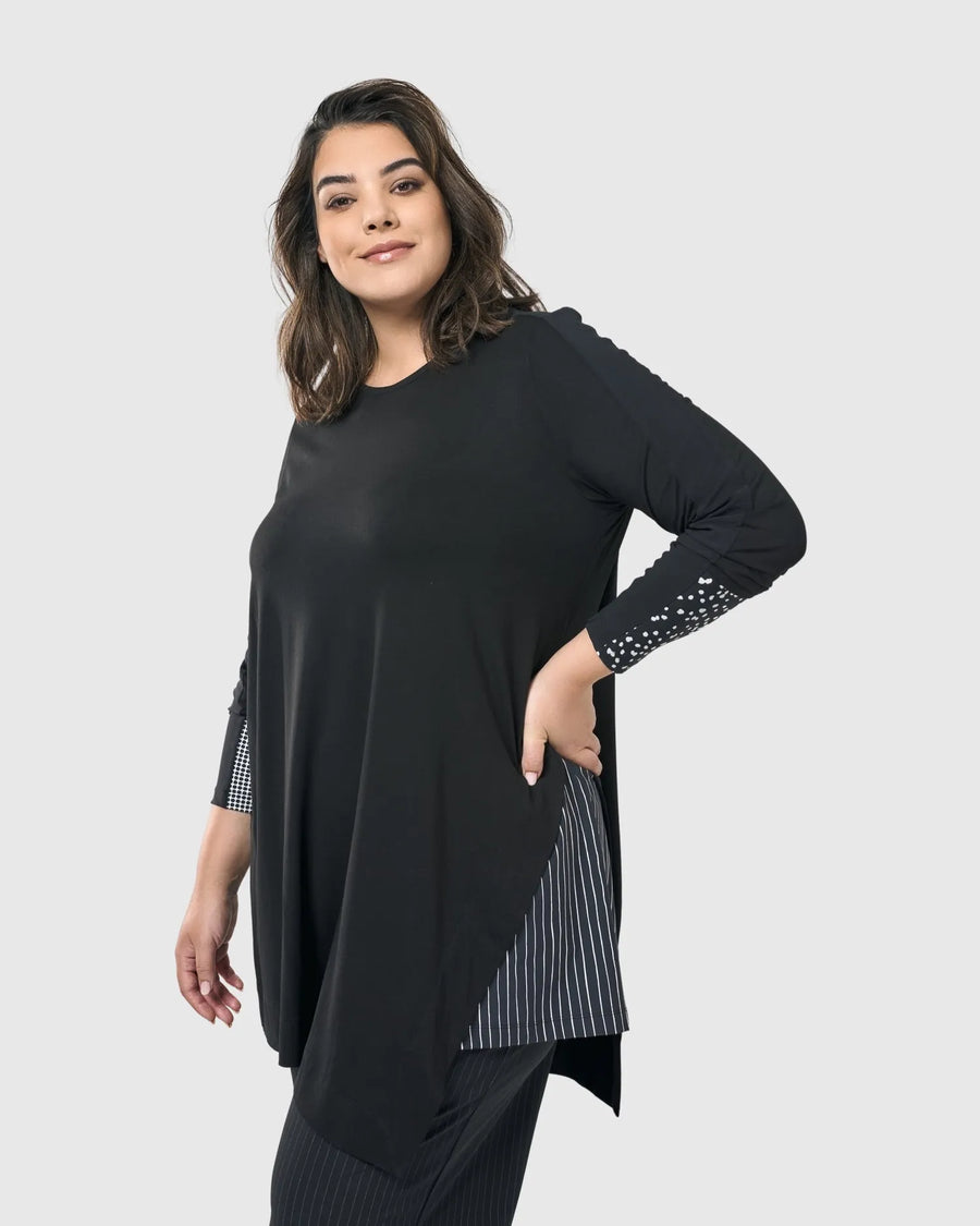 Josie Swing Tunic Top, Mono – Alembika U.S.