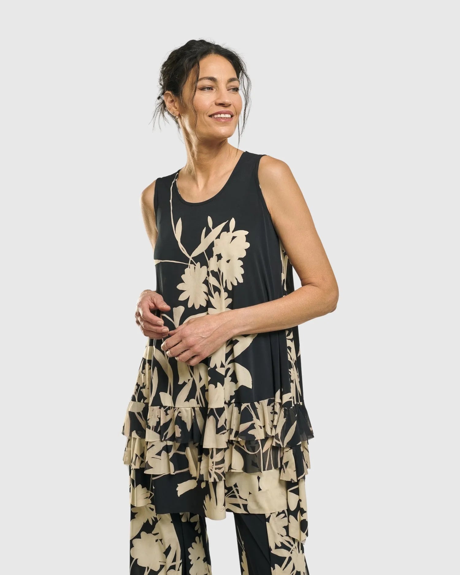 Goldfinch Sleeveless Top, Floral – Alembika U.S.