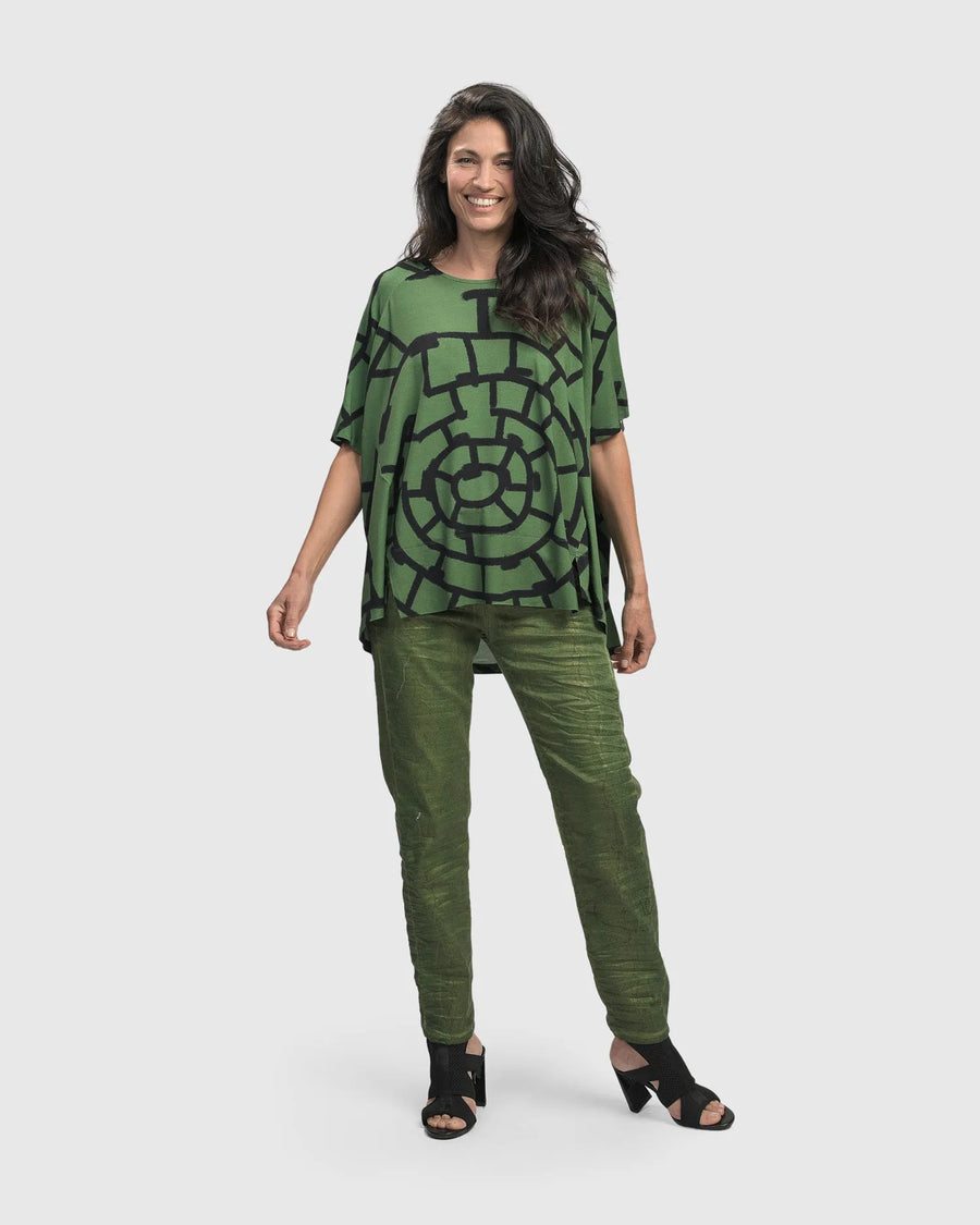 Hypnotic Swing Tunic Top, Clover – Alembika U.S.