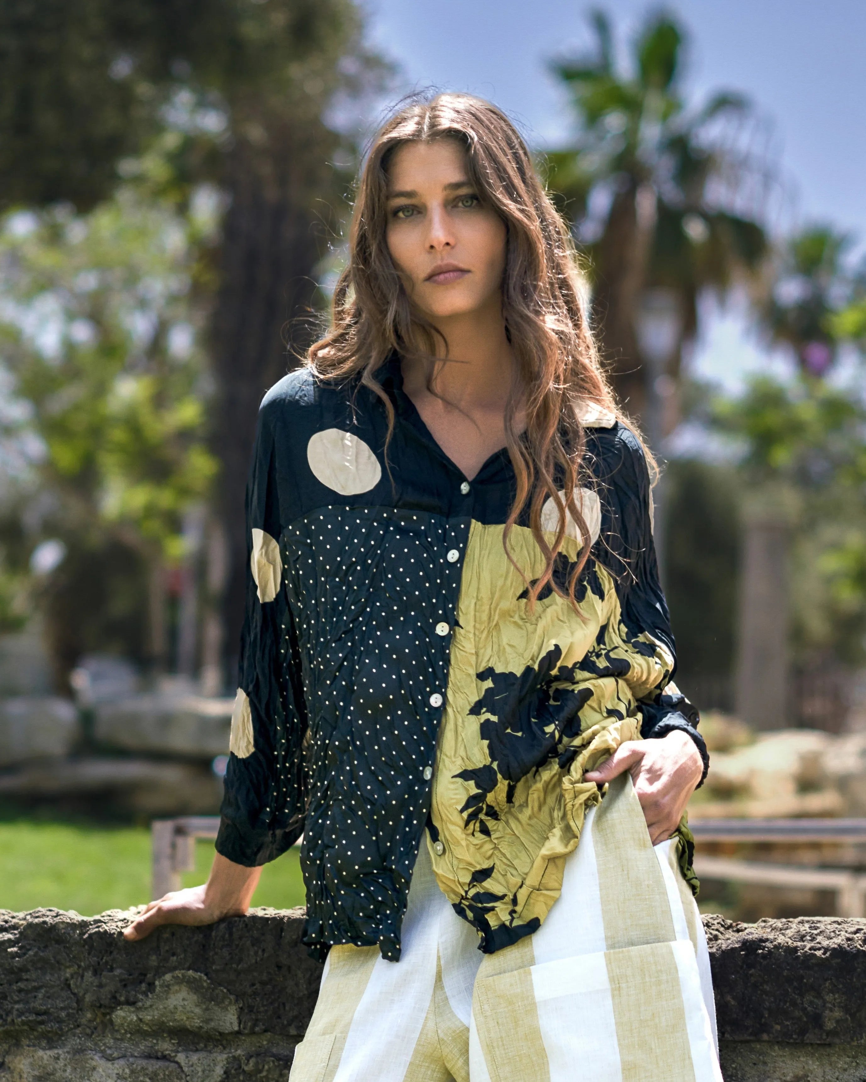 Under The Sun Button Down Shirt, Mix – Alembika U.S.