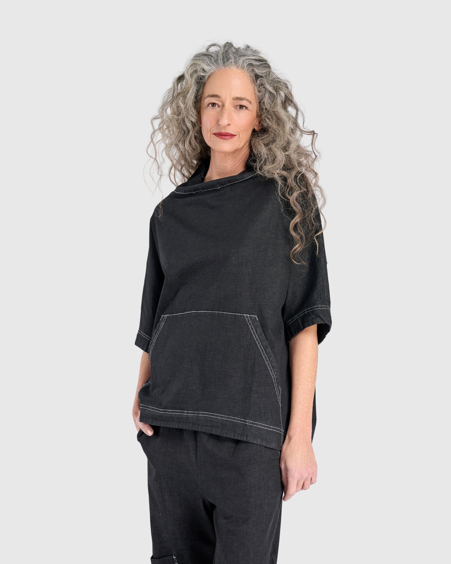 Perfect Pullover Top, Jet Denim – Alembika U.S.