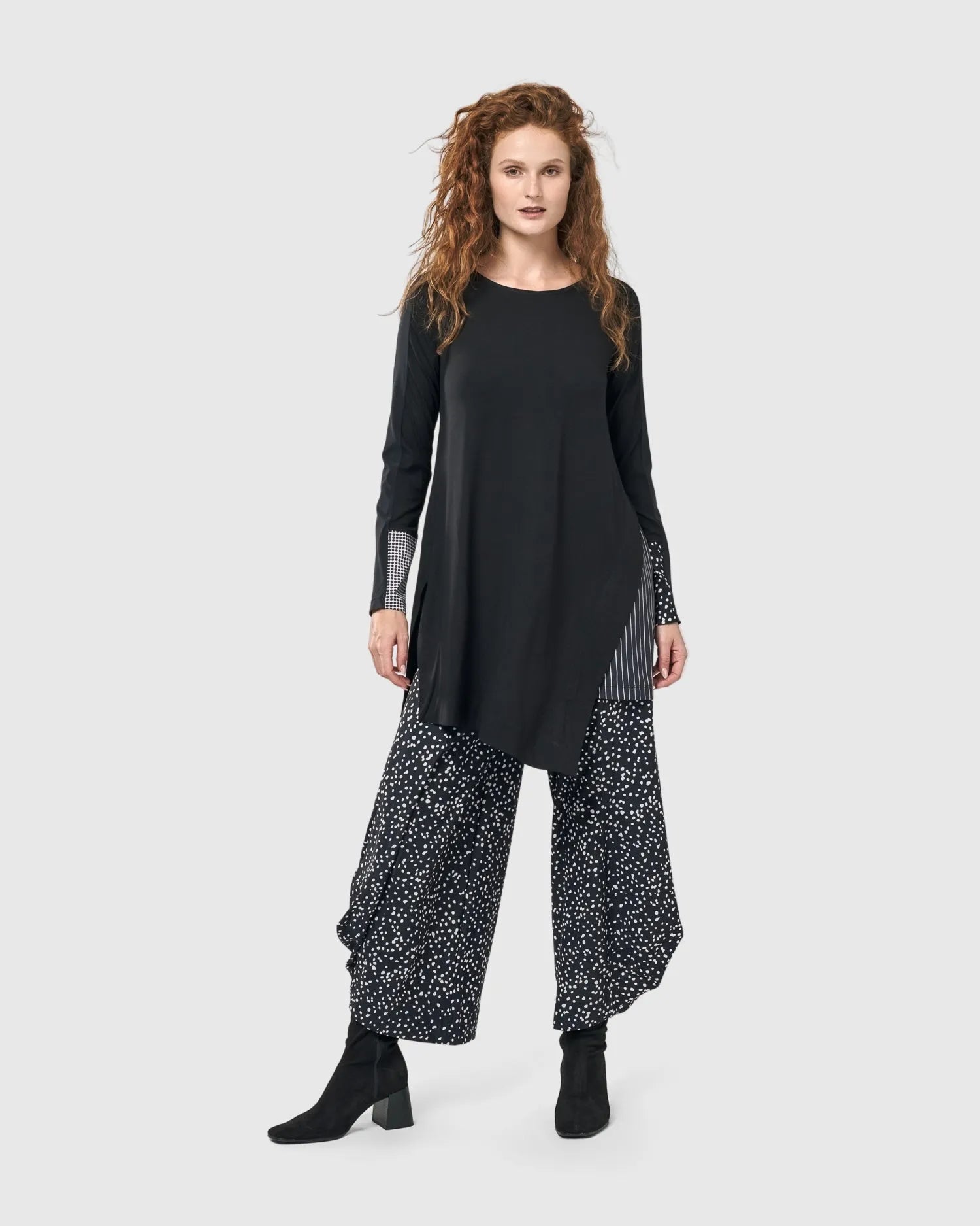 Josie Swing Tunic Top, Mono – Alembika U.S.